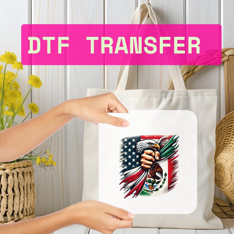 Mexican American Eagle DTF Transfer, Ready to Press DTF - Etsy