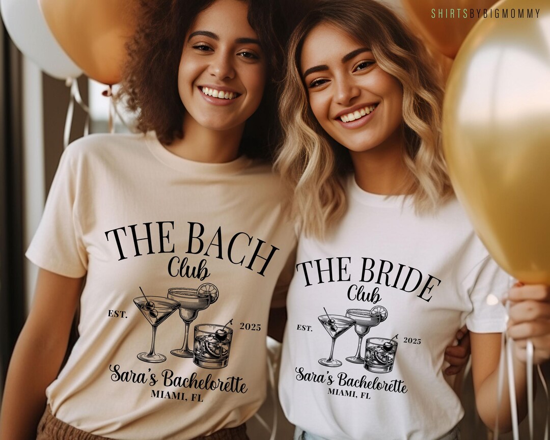 Personalized the Bach Club Bachelorette Shirts, Custom Location and ...
