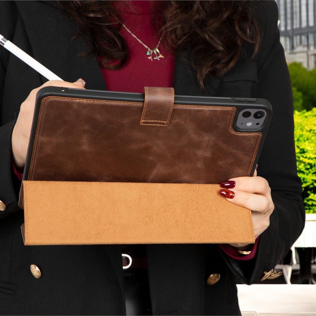 Astar Genuine Leather iPad Pro 11 Inch Case (2024) – Slim Folio Cover ...