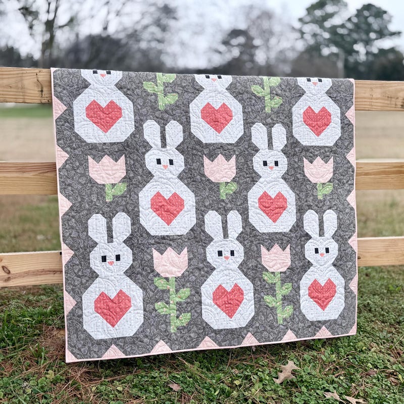 Baby Quilting Fabric Bunny - Etsy