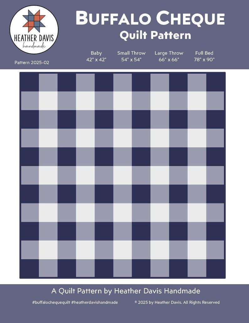 Buffalo Cheque Quilt Pattern--beginner Friendly! - Etsy