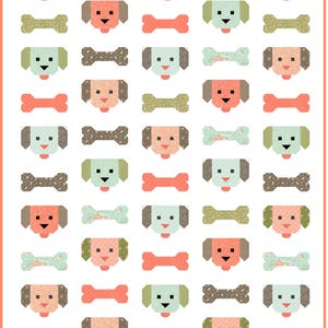 Easy Patchwork Dog Quilt Pattern: Baxter and Bones (PDF Pattern, 3 ...