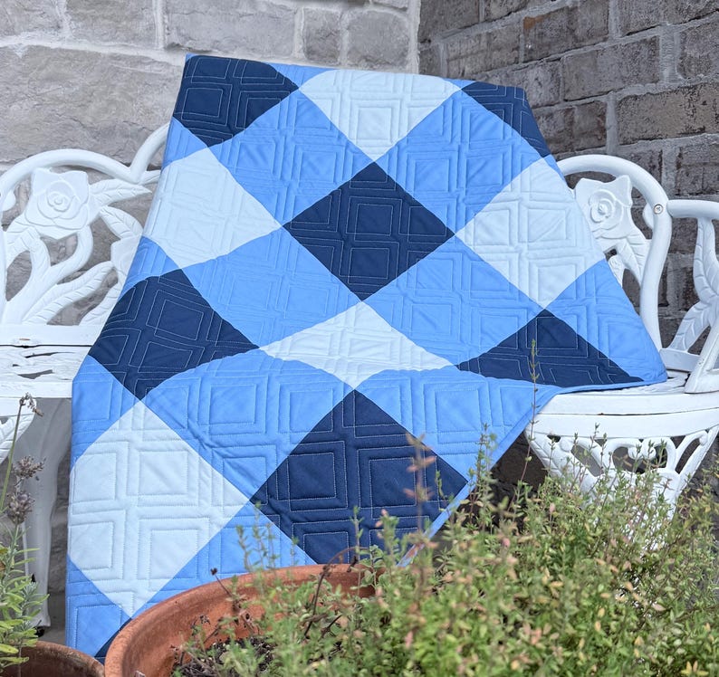 Easy Buffalo Check Quilt Pattern: Simple Fast Beginner Gingham (PDF Download) - Etsy