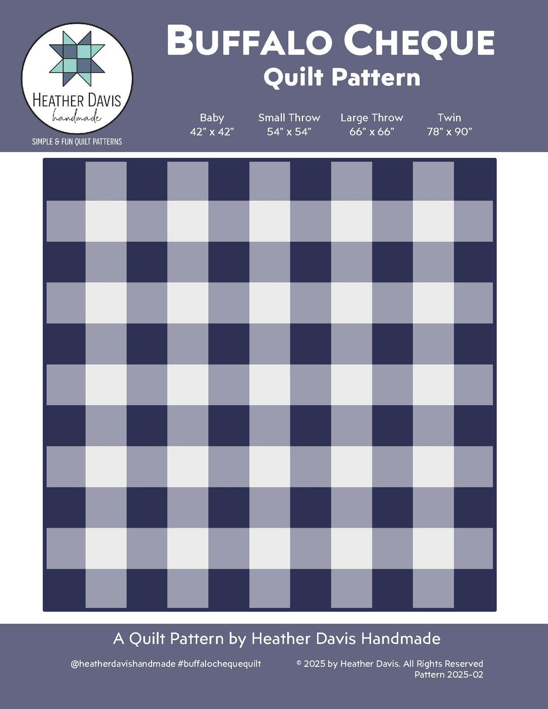 Buffalo Check Quilt Pattern: Easy Beginner Gingham (PDF Download ...