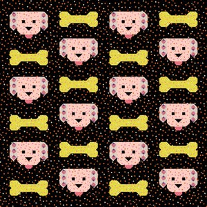Easy Patchwork Dog Quilt Pattern: Baxter and Bones (PDF Pattern, 3 Sizes) - Etsy