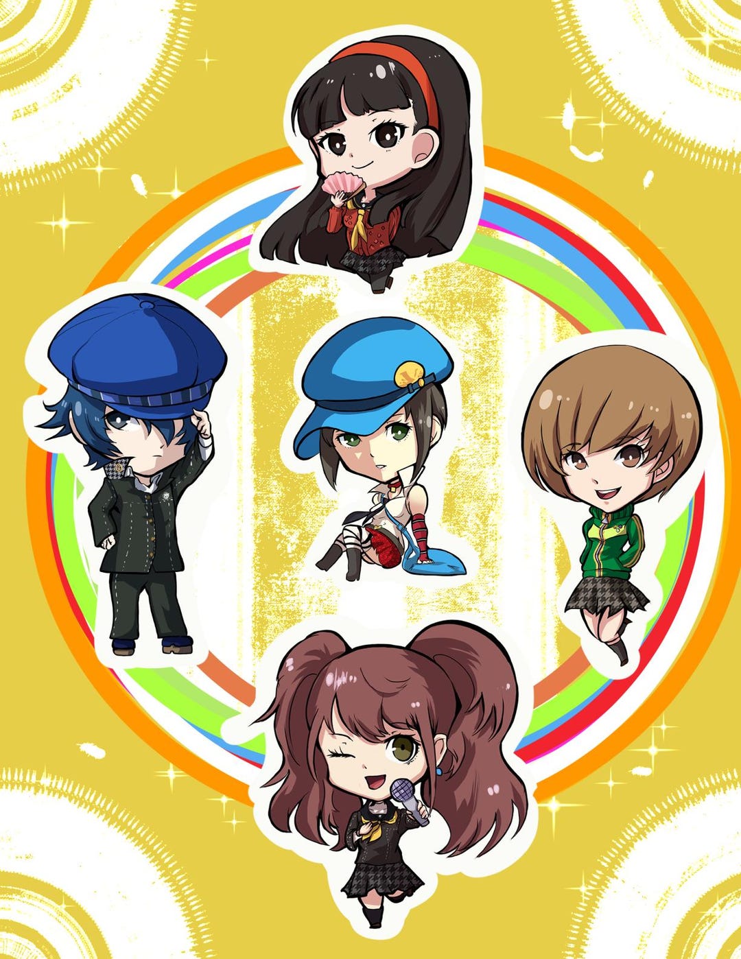 Persona 4 Investigation Team Girls | Waterproof Stickers - Etsy
