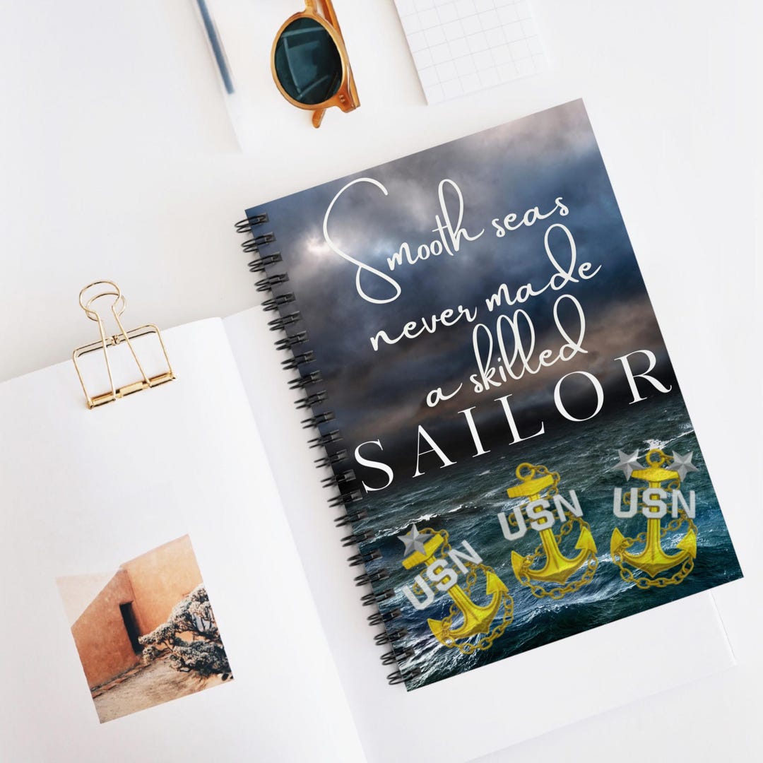 CPO Inspirational Quote Spiral Notebook - Ruled Line, Stormy Waters ...