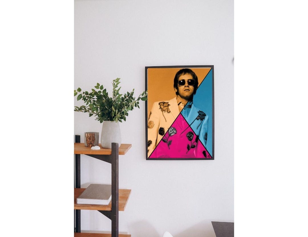 Retro Pop Art Portrait – Glam Color Block Poster, Queer Style Print ...