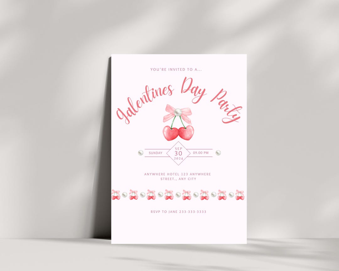Editable Valentine's Day Save the Date Template – Instant Download - Etsy