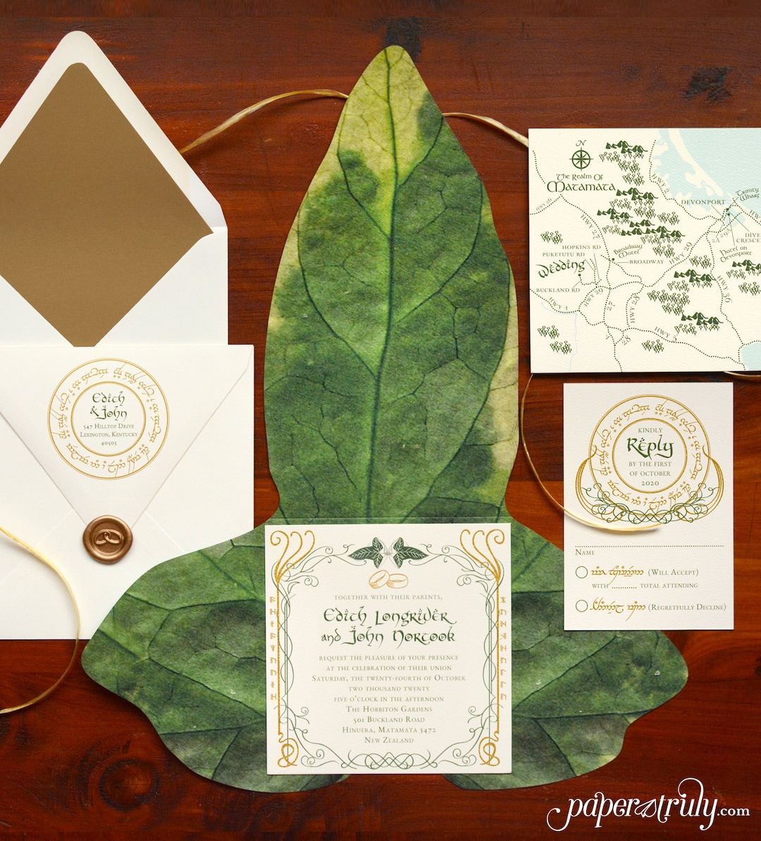 Tolkien Invitation Suite - SAMPLE ONLY - Price is Not Full Order per ...