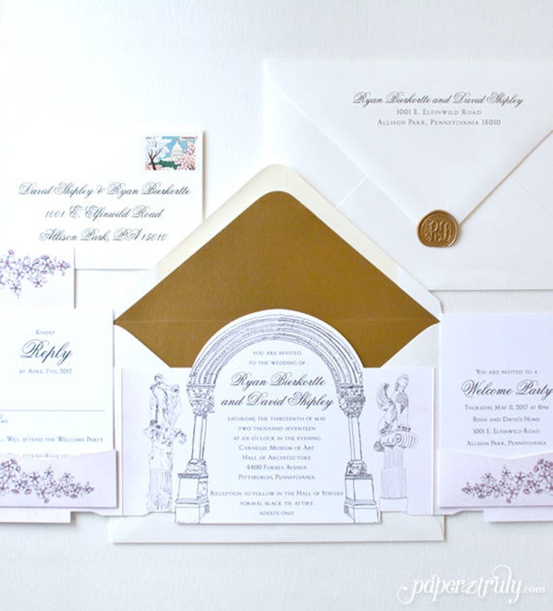 Locale Illustrated Venue Invitation SAMPLE ONLY Price is | Etsy