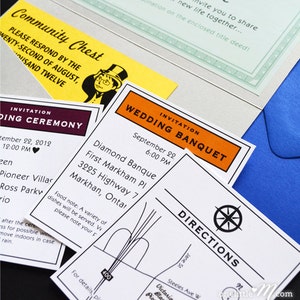 Monopoly Board Game Themed Invitation - Wedding, Mitzvah, Any Event ...