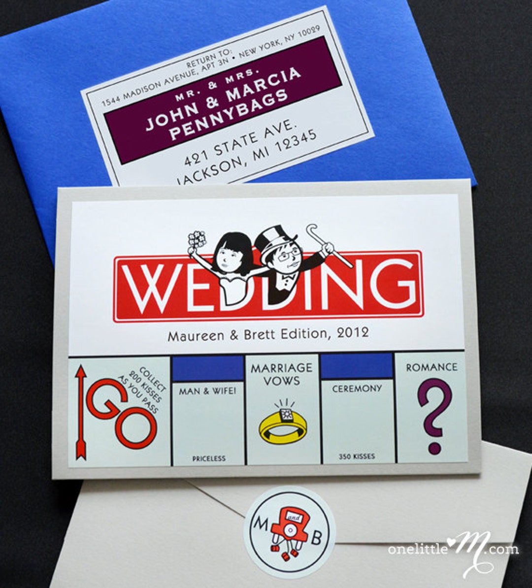 Monopoly Board Game Themed Invitation - Wedding, Mitzvah, Any Event ...