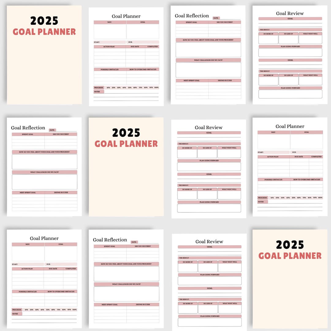Ultimate Goal Planner 2025 Printable, Daily, Weekly Planner-monthly ...