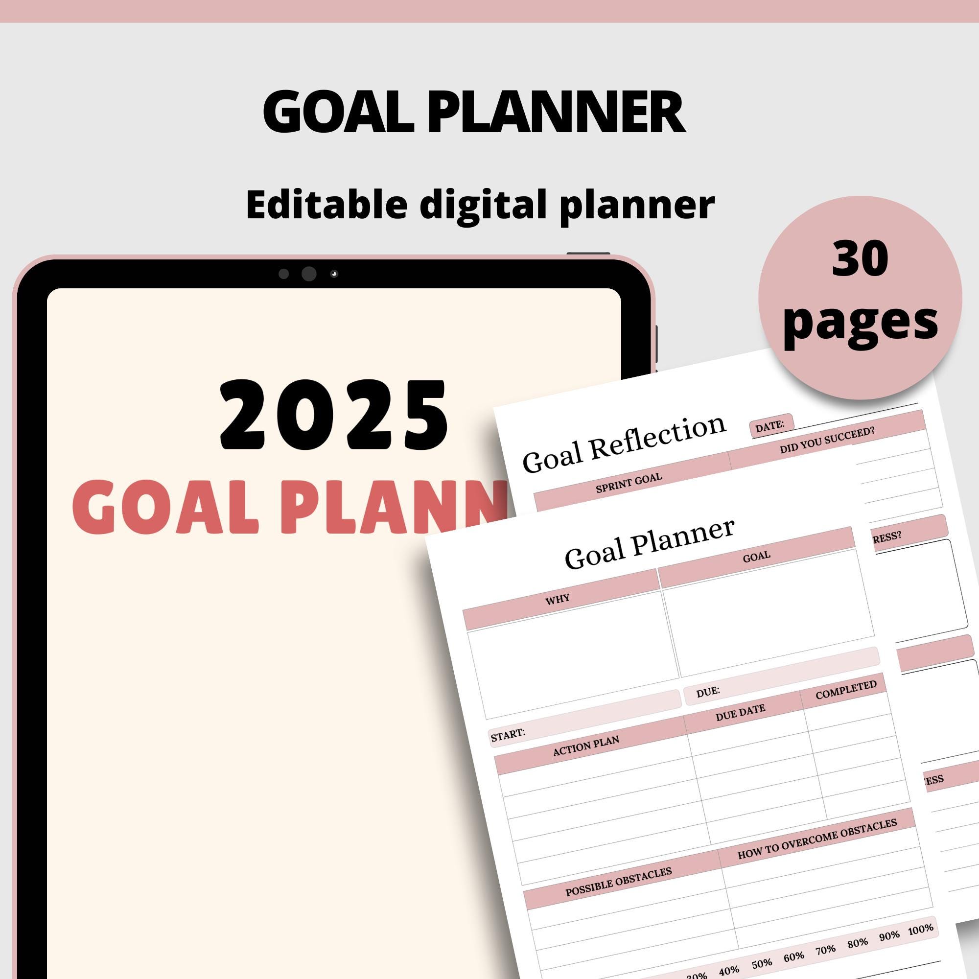Ultimate Goal Planner 2025 Printable, Daily, Weekly Planner-monthly ...