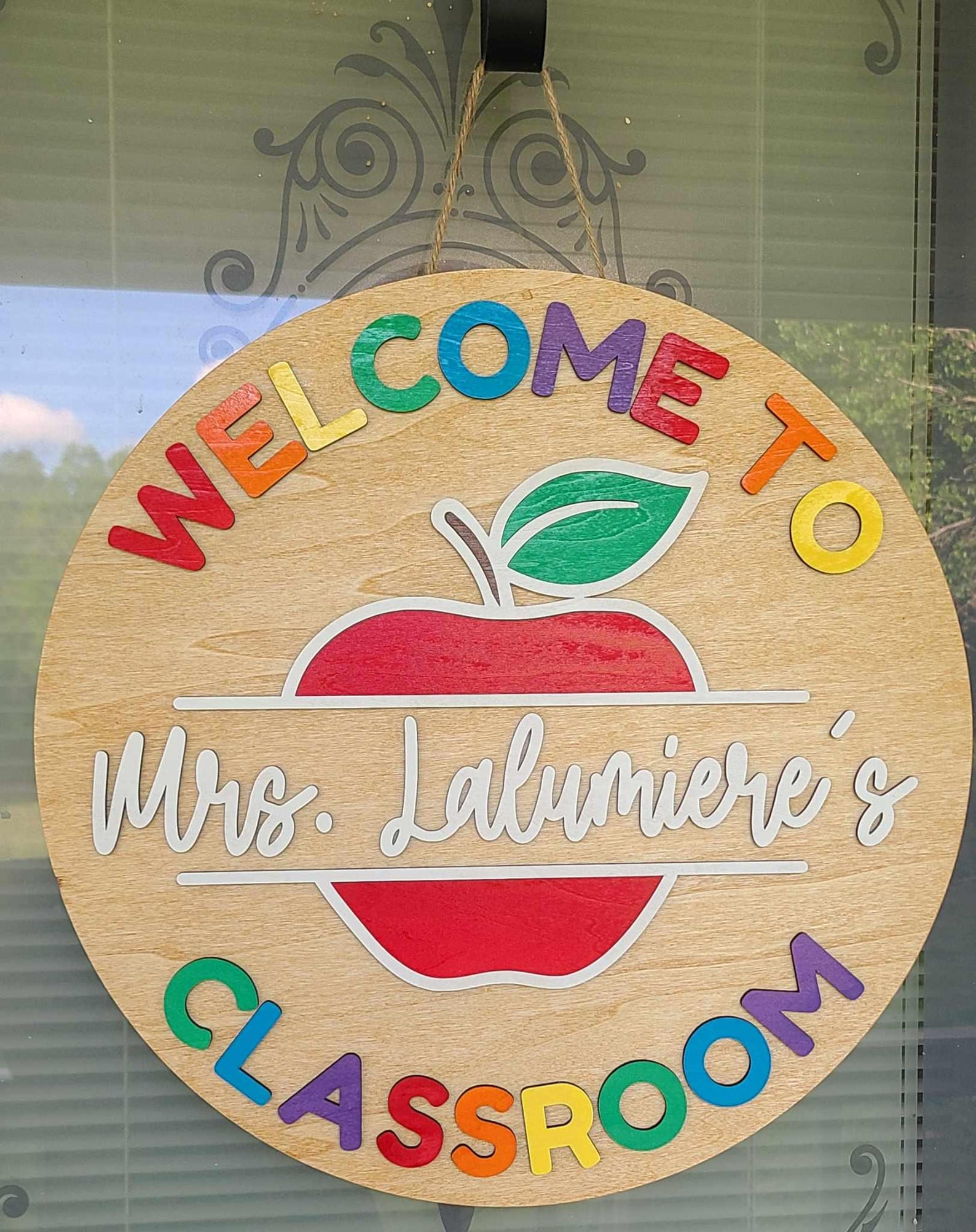 Personalized Teacher Classroom Door Sign | Welcome to School Decor ...