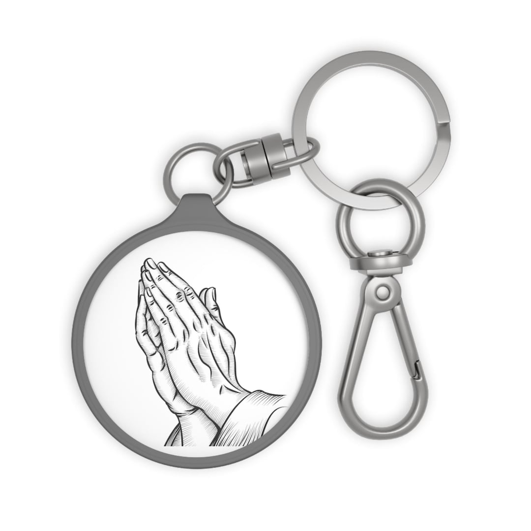 Praying Hands Keyring Tag, Spiritual Keychain, Gift for Friends, Prayer ...
