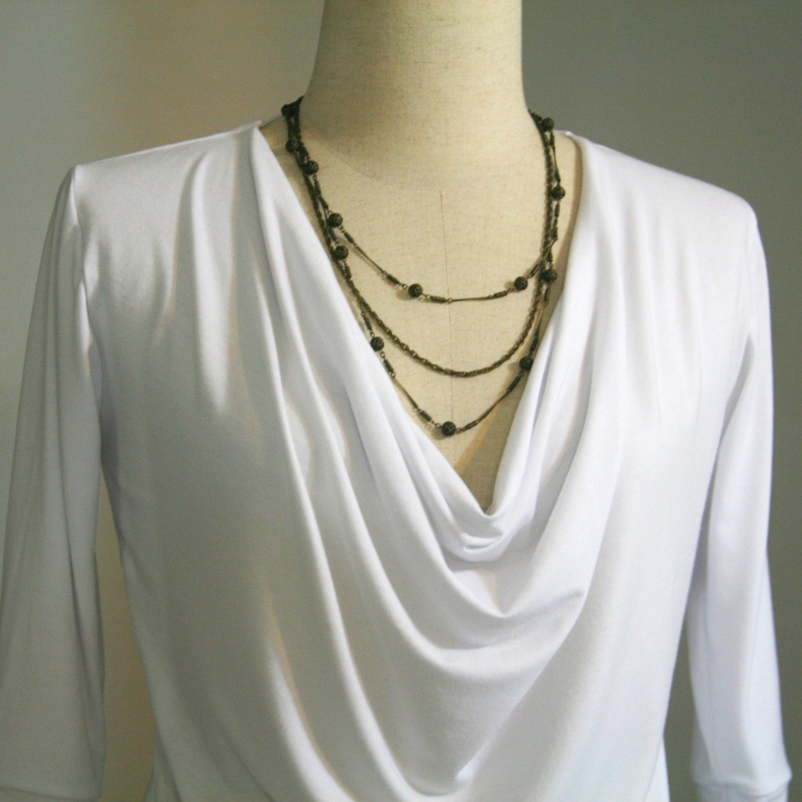 Deep Cowl Neck Top - Etsy