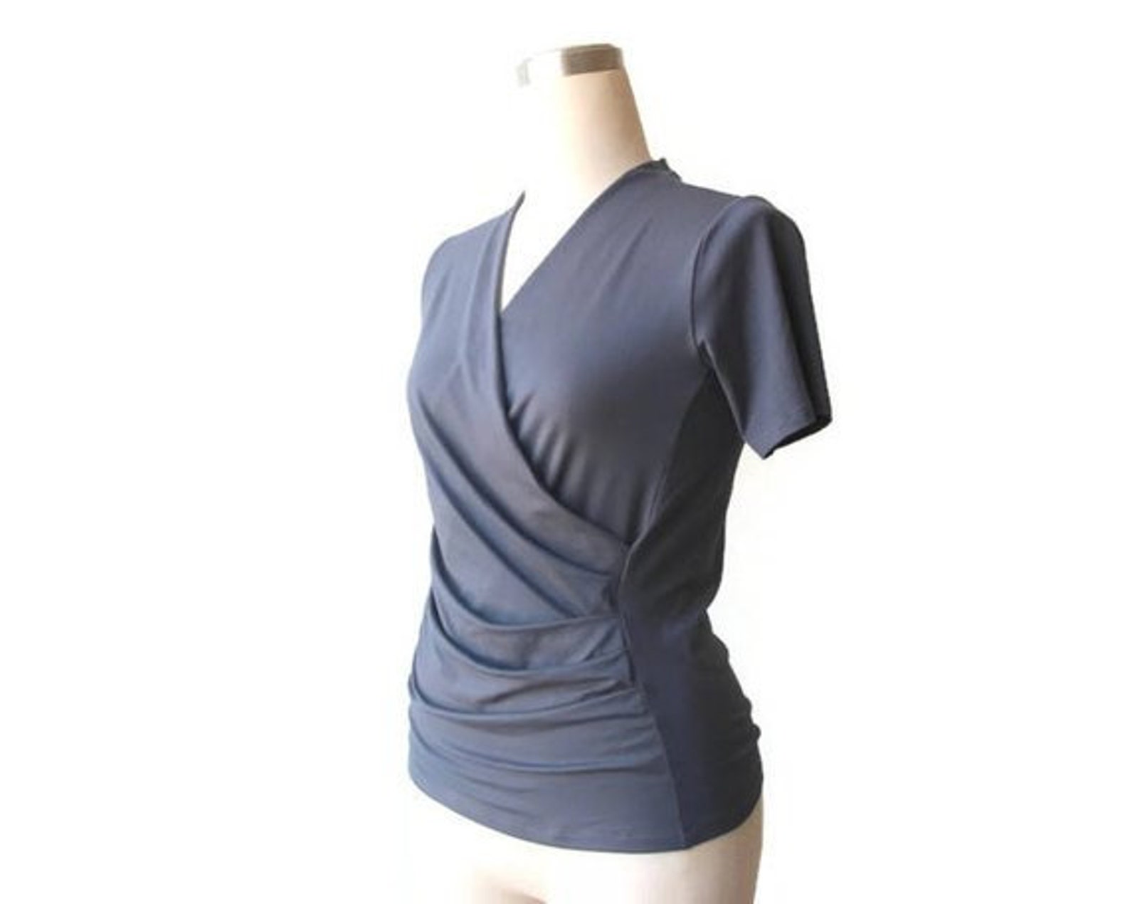 Wrap Top short 3/4 or long sleeve Wrap top for plus size | Etsy