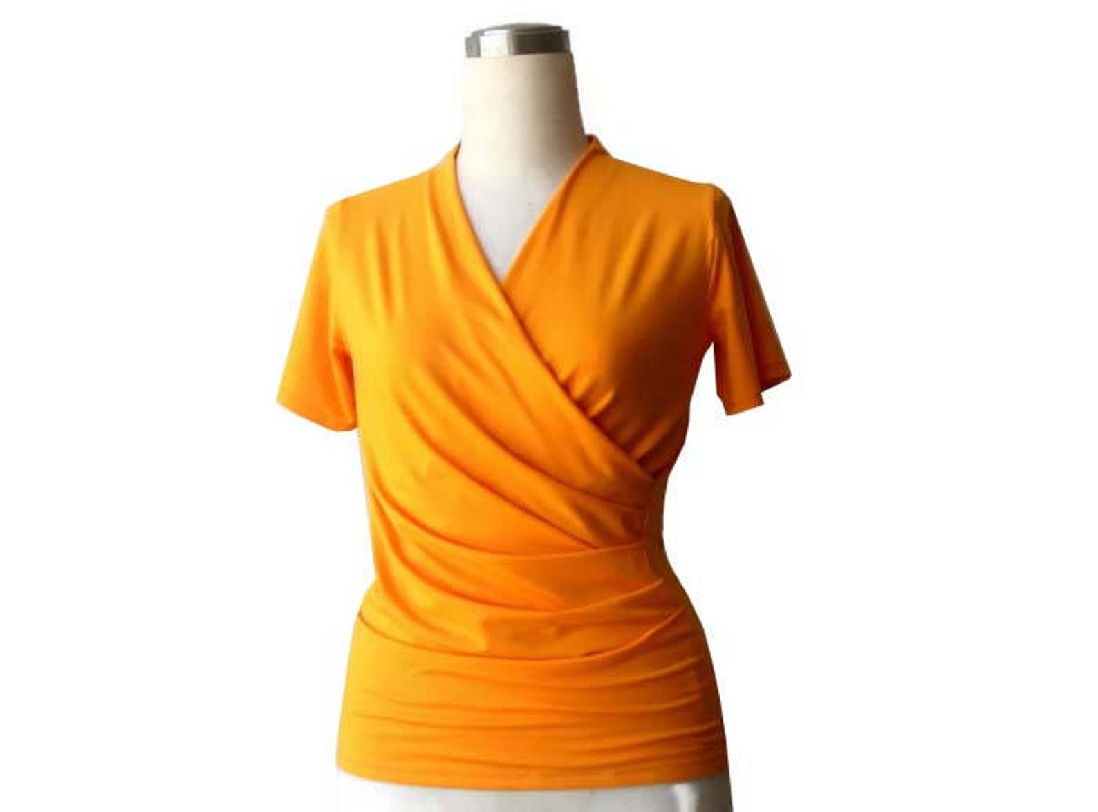 Wrap Top Plus Size Wrap Top/shirt/blouse Short Sleeve Top - Etsy