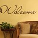 Welcome Wall Decal, Welcome Vinyl Wall Lettering Decal, Welcome Wall ...