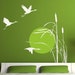 Cranes Wall Decal, Cranes Wall Sticker, Bird Wall Decal, Flying Birds ...