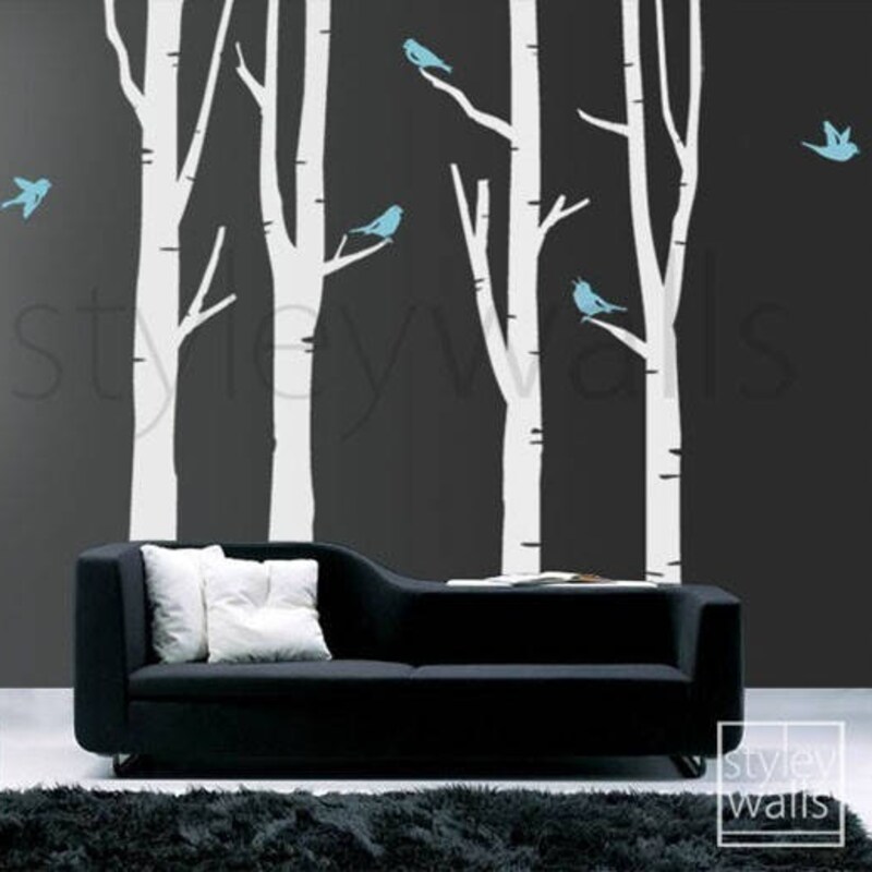 Birch Tree Wall Decal - Etsy