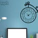 Clock Wall Decal, Wall Clock Sticker, Corner Wall Clock, Living Room ...