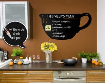 Menu Chalkboard Vinyl Decal - Etsy