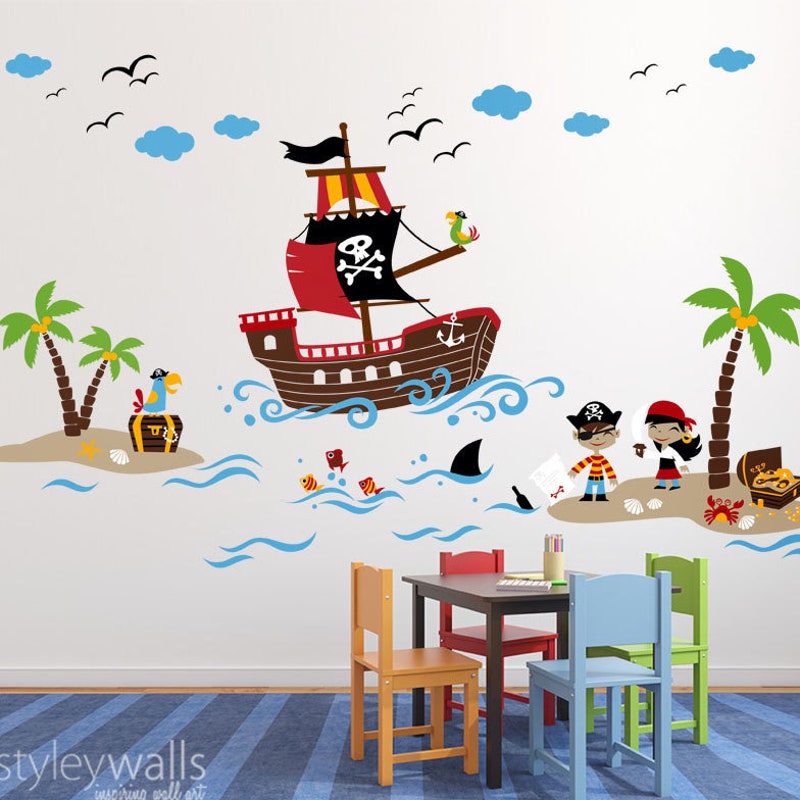 Pirate Wall Decals - Etsy