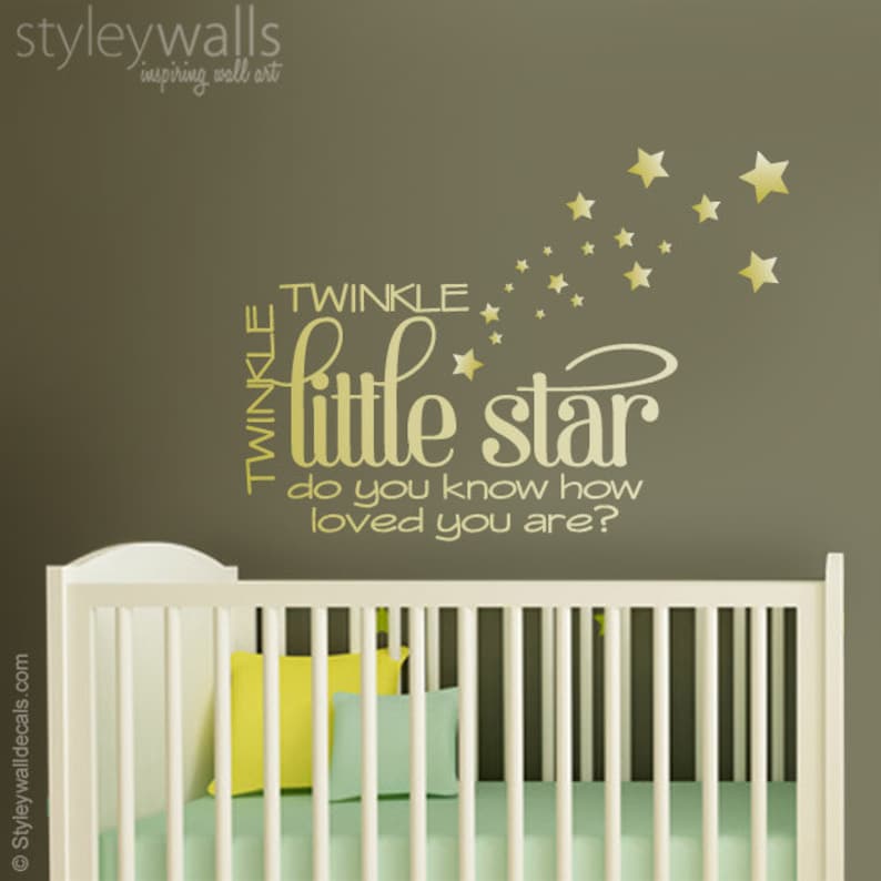 Stars Wall Decal Twinkle Twinkle Little Star Wall Decal - Etsy