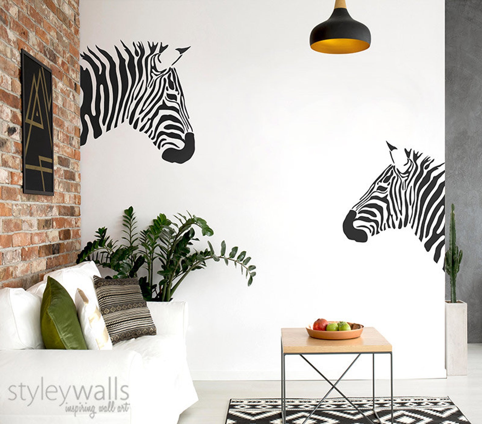Zebras Wall Decal Zebra Wall Sticker Home Decor Wall Decal | Etsy
