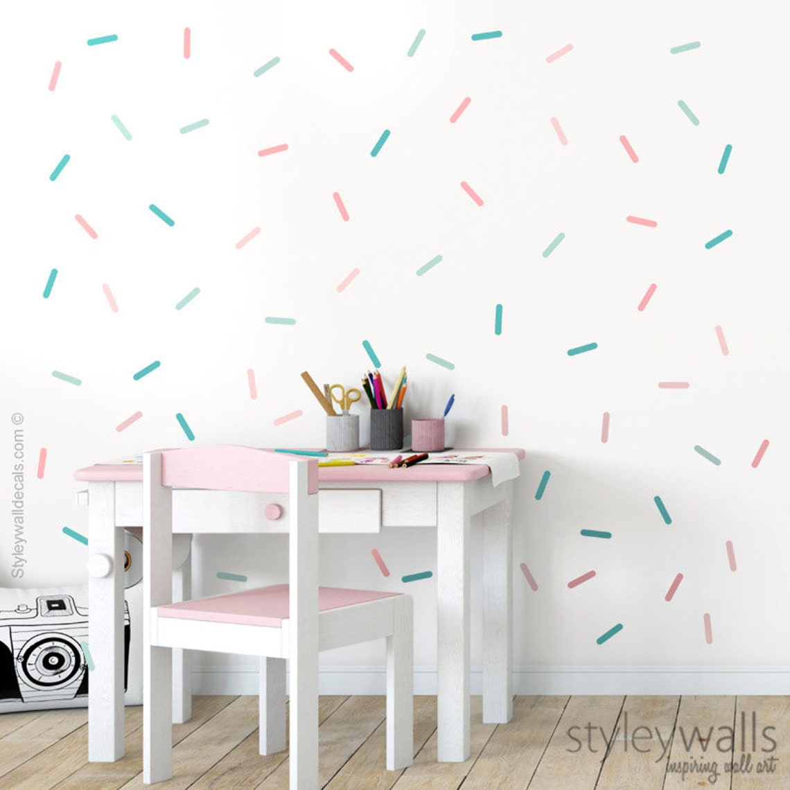 Sprinkles Wall Decal Confetti Wall Decal Colorful Confetti | Etsy