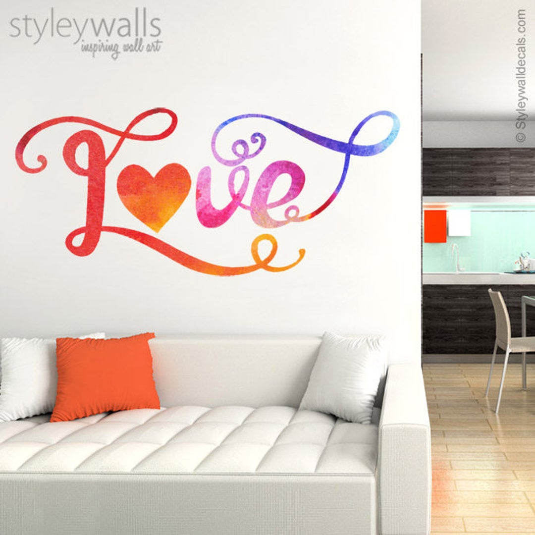 Love Wall Decal, Love Vinyl Lettering, Romantic Lettering, Love Quote ...