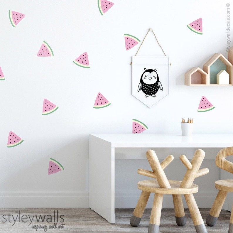 Watermelon Wall Decal Watermelon Wall Sticker Ice Cream - Etsy