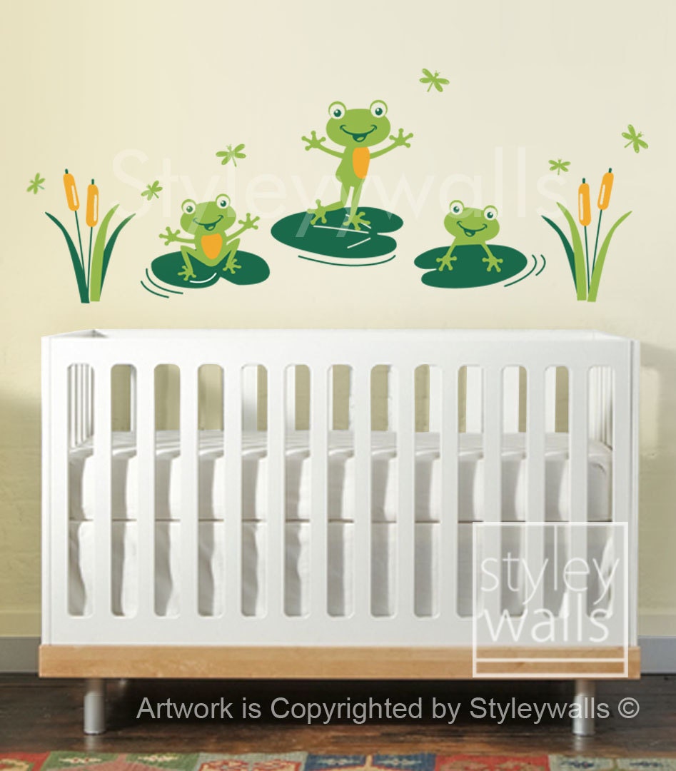 Frogs Wall Decal Bathroom Wall Decal Frogs Wall Sticker - Etsy