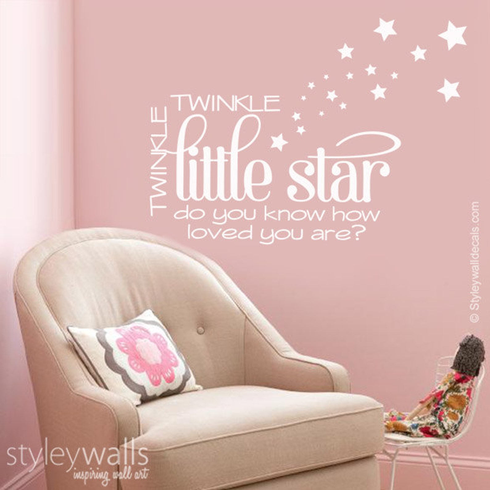 Stars Wall Decal Twinkle Twinkle Little Star Wall Decal - Etsy