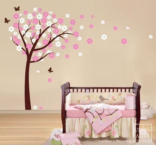 Cherry Blossom Tree-tree Wall Decal Sticker nursery Vinyl | Etsy