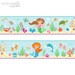 Mermaid Wall Border Decal, Mermaids Border Wall Decal, Repositionable ...