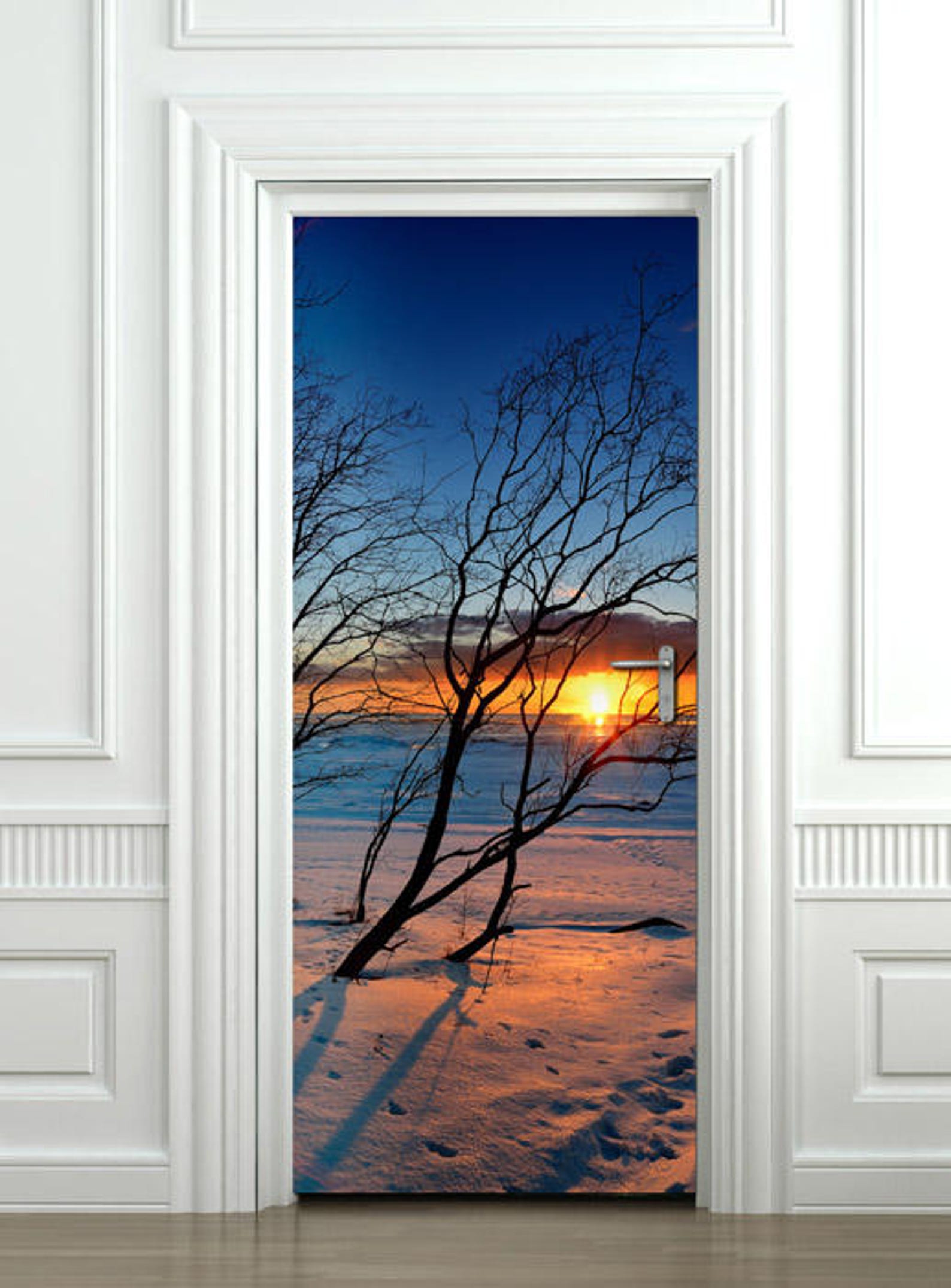 Sunset Door Wallpaper, Beach Door Sticker, Door Mural, Door Wrap ...