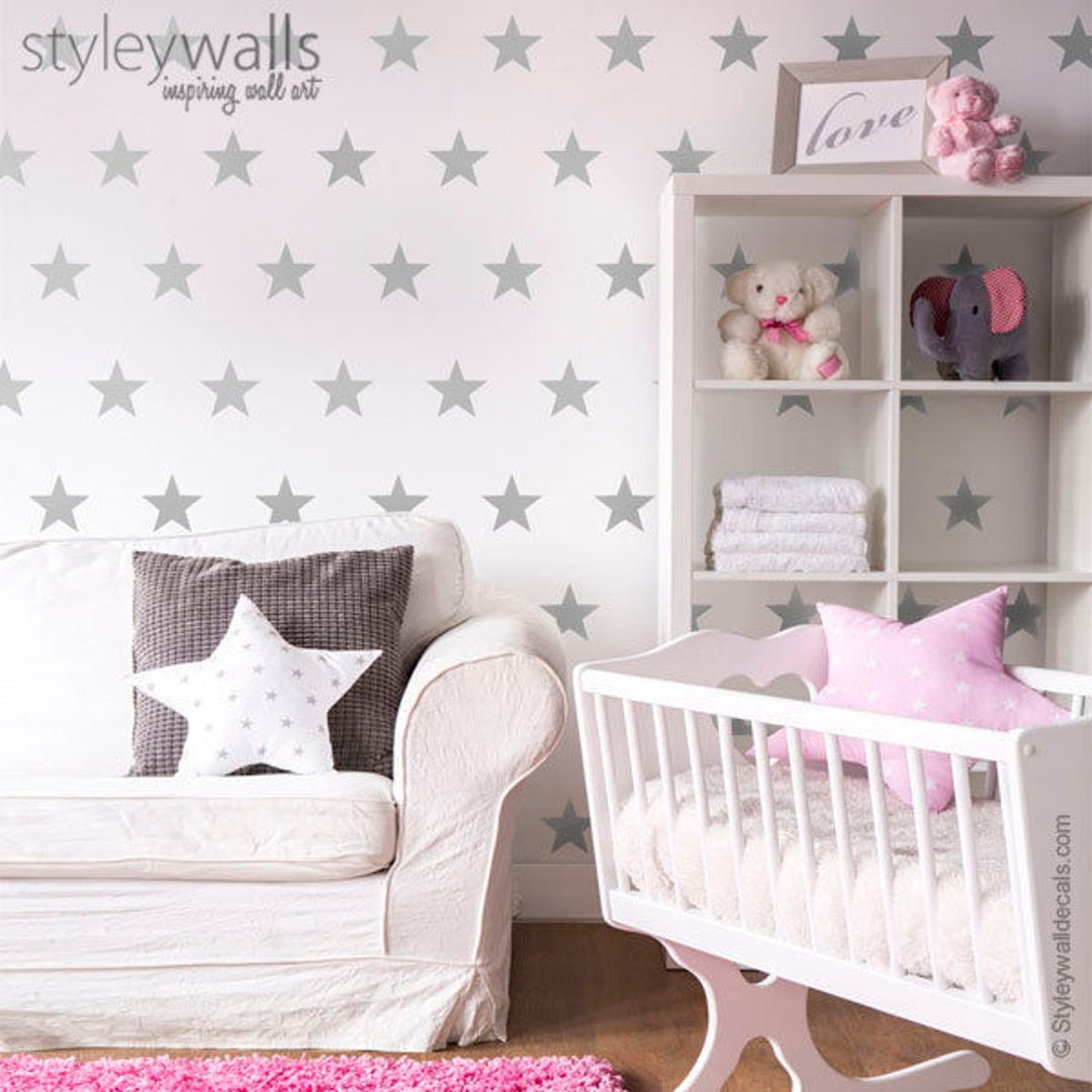 Stars Wall Decal, Stars Wall Stickers, Stars Wall Decor, Baby Room ...