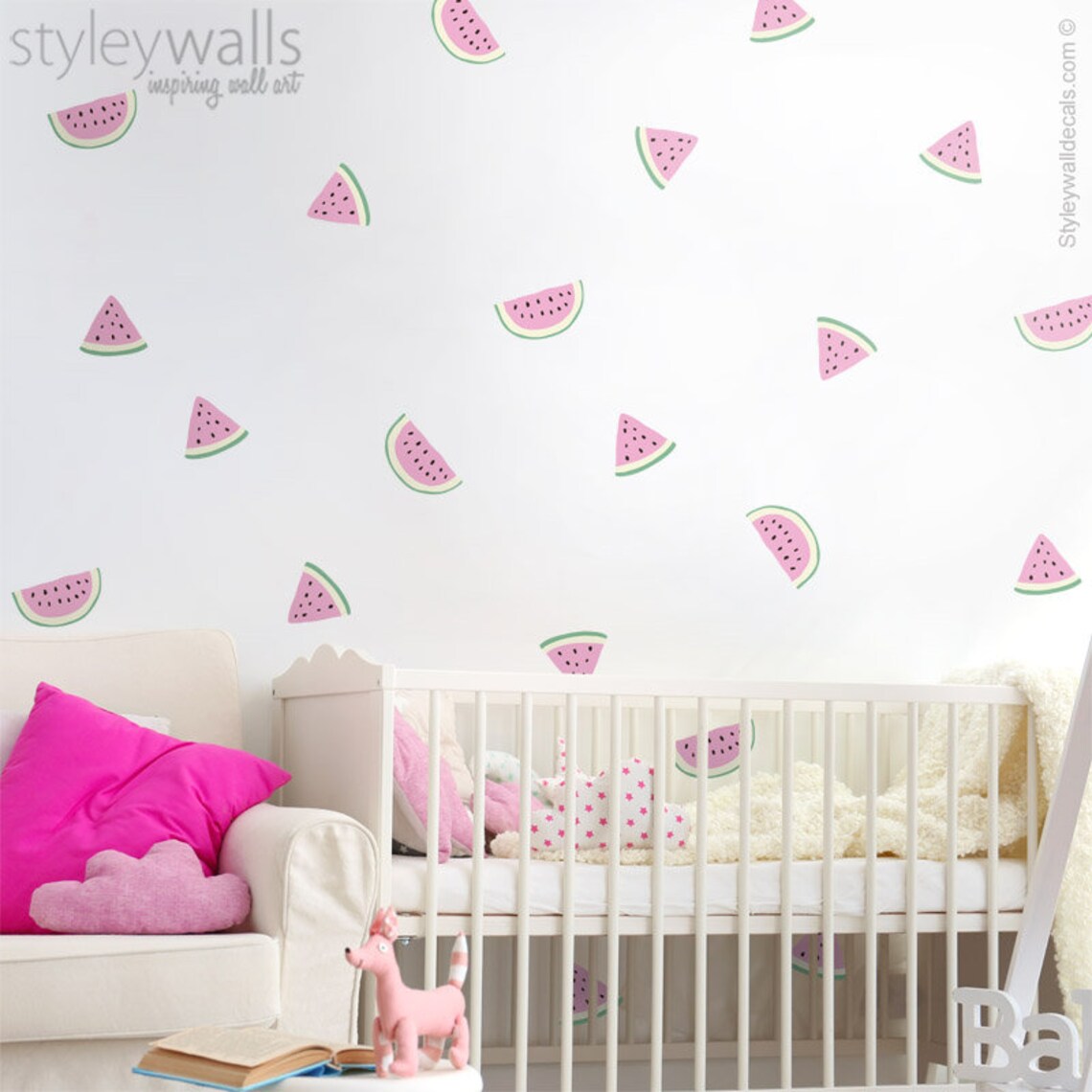 Watermelon Wall Decal Watermelon Wall Sticker Watermelon - Etsy