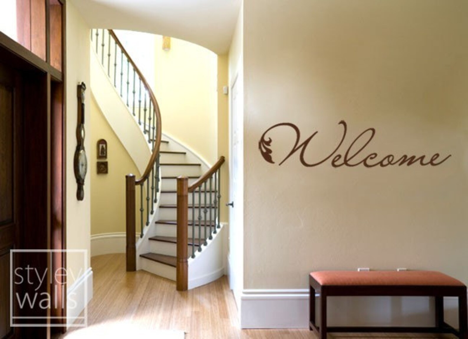 Welcome Wall Decal Welcome Vinyl Wall Lettering Decal | Etsy