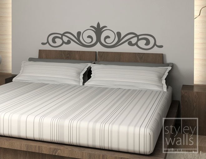 Pinstriping Bed Headboard Vinyl Wall Decal Bed Headboard for - Etsy