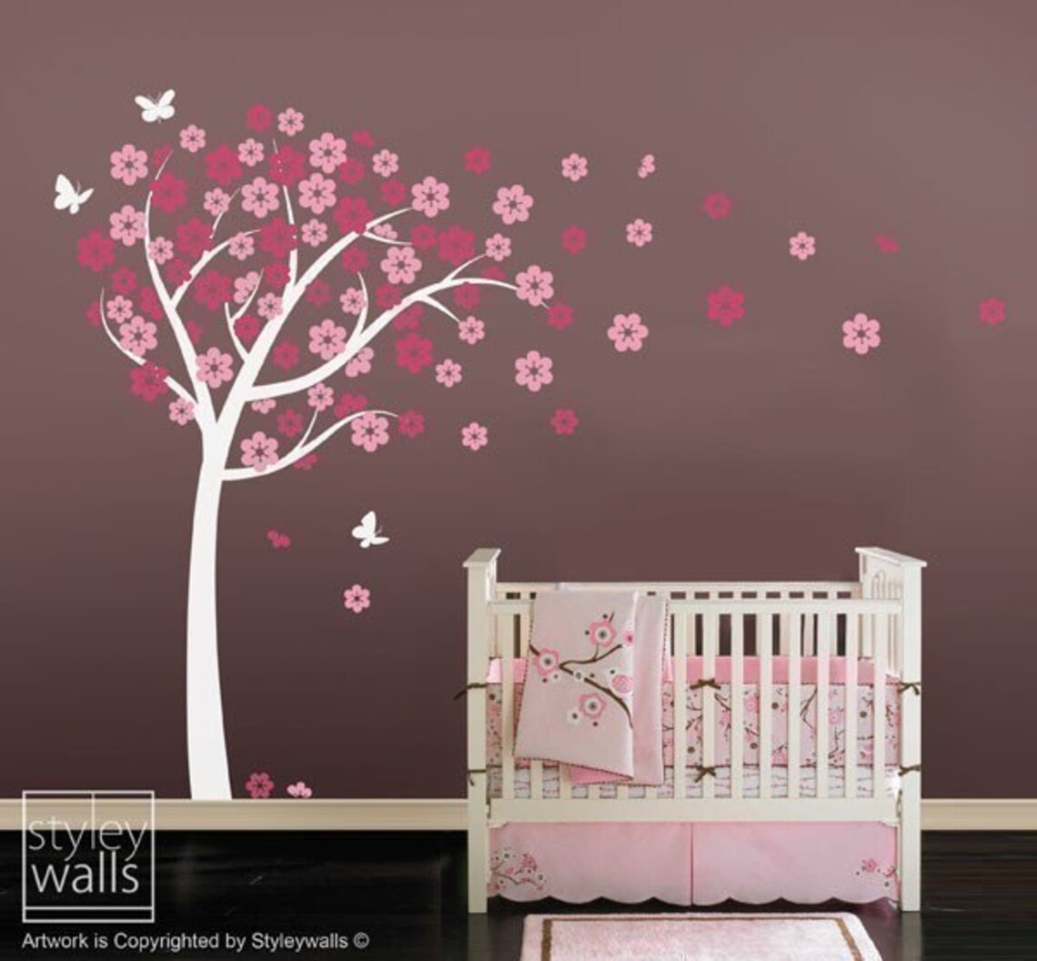 Cherry Blossom Tree-tree Wall Decal Sticker nursery Vinyl - Etsy
