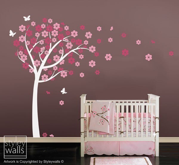Cherry Blossom Tree-tree Wall Decal Sticker nursery Vinyl | Etsy