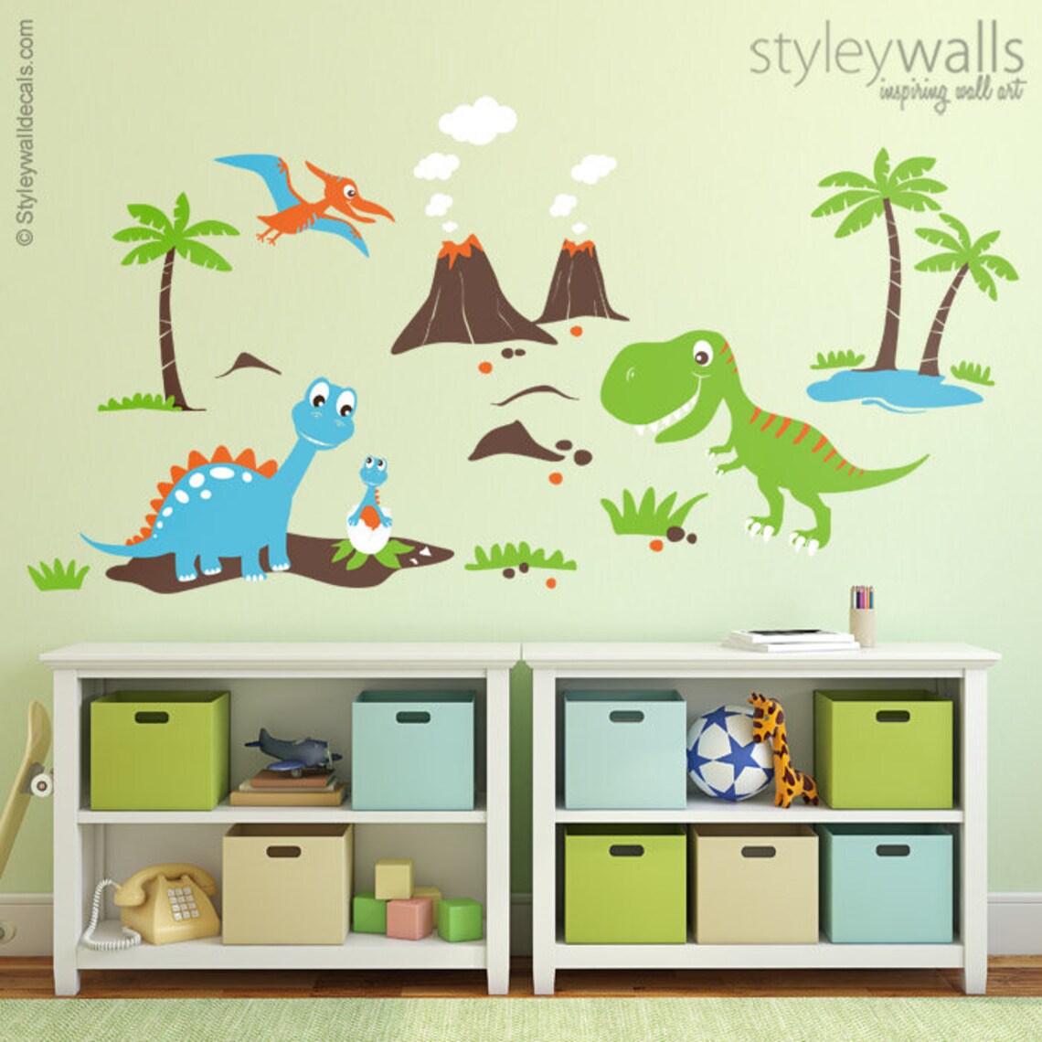 Dinosaurs Wall Decal Dinosaurs Wall Sticker for Kids Children | Etsy