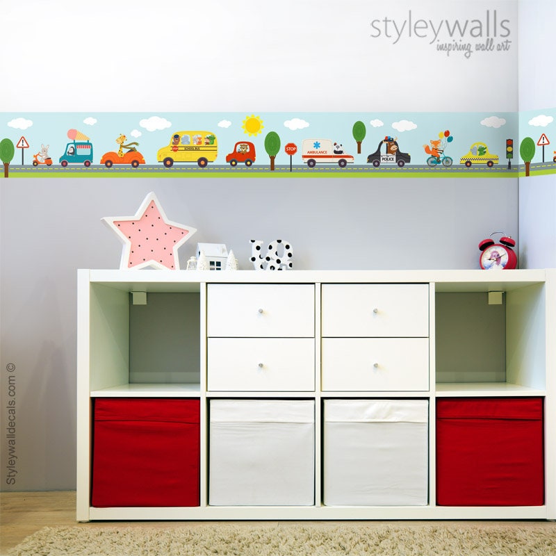 Vehicles Wall Border Decal Transportation Vehicles Border | Etsy Ireland