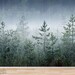 Pine Trees Mural Wallpaper, Forest Trees Mural, Winter Mural, Nature ...