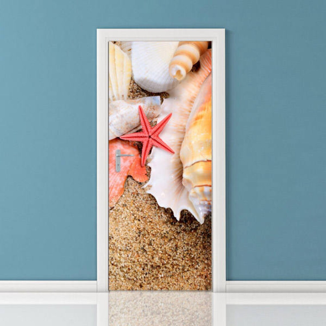 Sea Shells Door Sticker Sea Shells Beach Door Wallpaper Door | Etsy